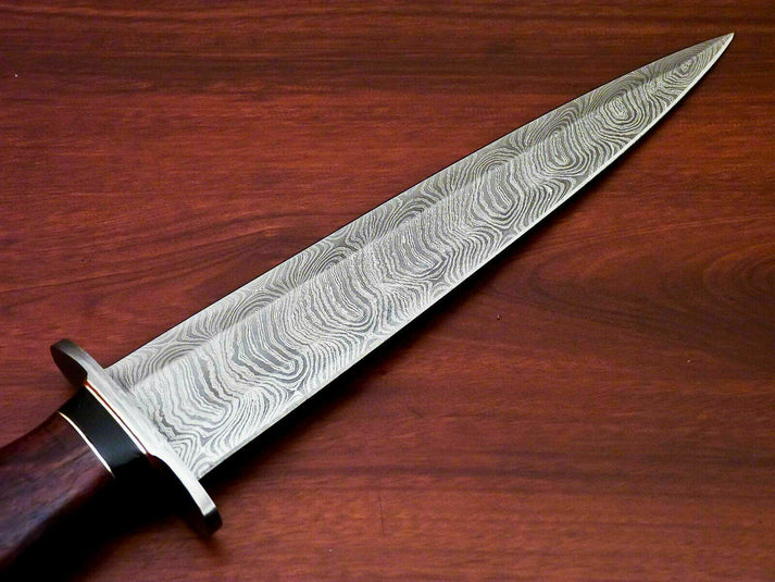 AmazingCustom Hand-Forged Damascus Steel Dagger knife " Natural Rose W ...